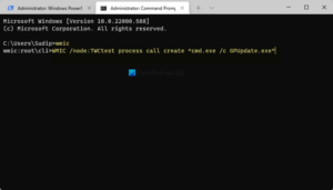 How to use WMIC to connect to a remote computer