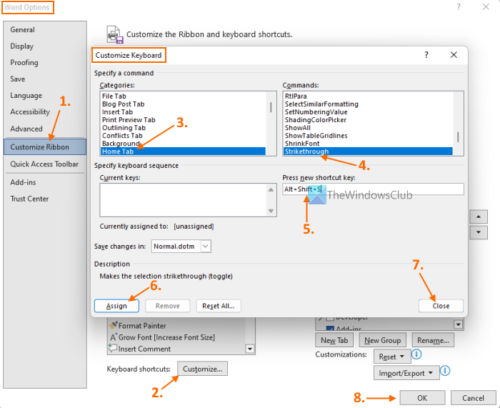 How to Strikethrough text in Word or Excel