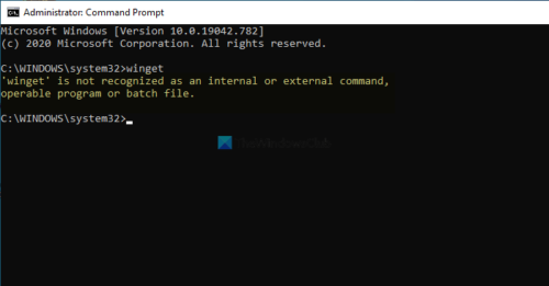 Winget not recognized in Windows 11