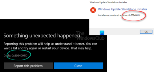 Fix 0x8024001D Windows Update or Microsoft Store error
