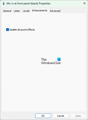 Stop MIC echo effect on Windows 11/10