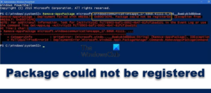 Deployment failed HRESULT 0x80073cf6, Package could not be registered