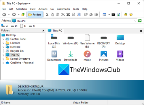 Best free Portable Explorer alternative File Manager program for Windows