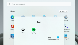 Create folders to organize apps in Windows 11 Start Menu