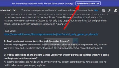 How to play Discord Channel Games via desktop and web