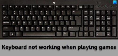 Keyboard not working when playing games on PC