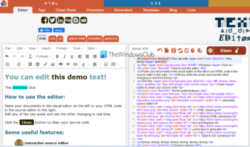 Best free WYSIWYG HTML Editor software and online tools