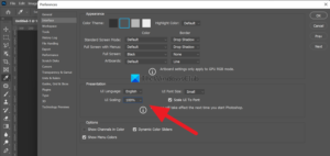 Photoshop window doesn't fit on my laptop screen