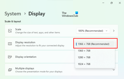 Fix Screen Resolution problems in Windows 11/10