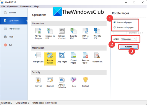 Rotate PDF using free software and online tools