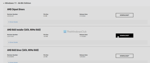 AMD Ryzen Threadripper configured in SATA or NVMe RAID mode