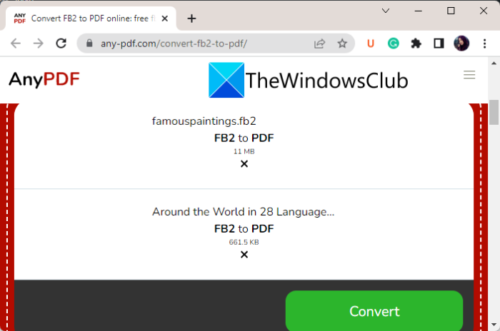 How to convert FB2 to PDF in Windows 11/10