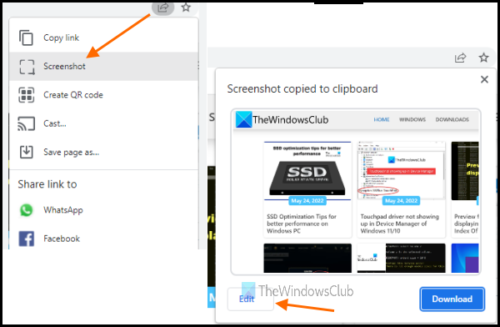 How to use Screenshot Capture and Screenshot Editor tool in Chrome
