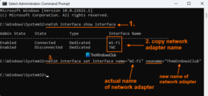 How to Rename WiFi Network Adapter on Windows 11/10