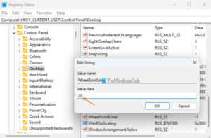 How to change Mouse Scroll Speed in Windows 11/10