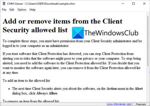 Best free CHM file reader software and online tools