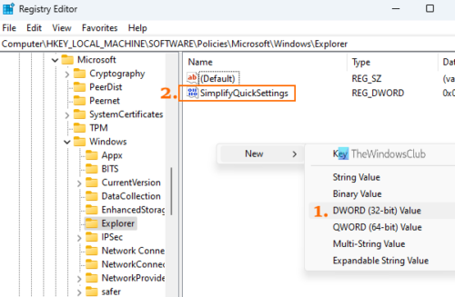 How to enable Simplified Quick Settings in Windows 11