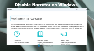 How to disable Narrator in Windows 11/10 computer
