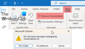 How to Enable, Disable, Use Conversation View in Outlook