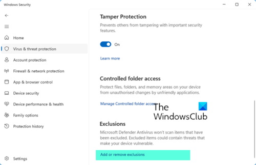 Restore Quarantined files or Add Exception in Windows Defender