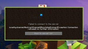 Connection refused, No further information Minecraft error