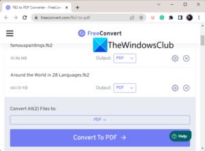 How to convert FB2 to PDF in Windows 11/10