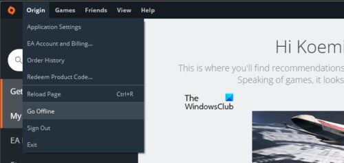 Origin Error Syncing Cloud Storage Data
