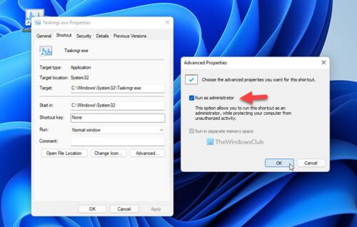 How to Run Task Manager as administrator in Windows 11/10