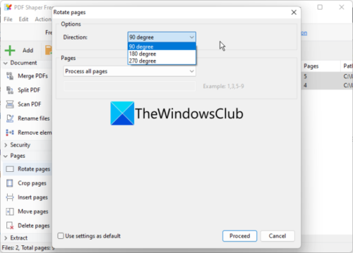 Rotate PDF using free software and online tools