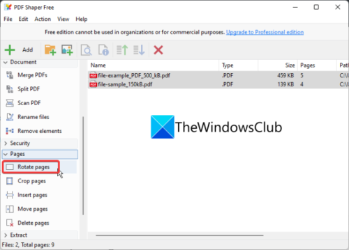 Rotate PDF using free software and online tools