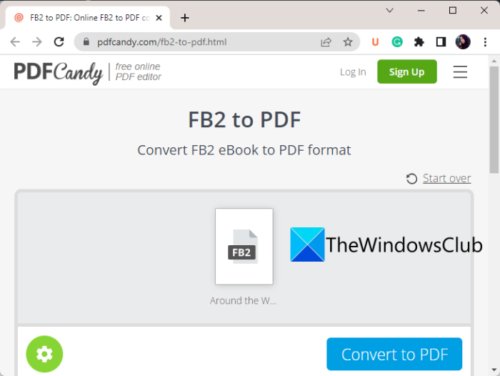 How to convert FB2 to PDF in Windows 11/10