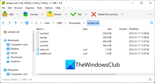 Best free CAB File Extractor software for Windows 11/10