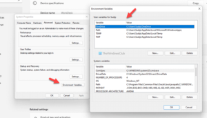 How to check Names and Values of Environment Variables in Windows 11/10