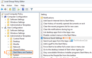 How to remove Quick Settings in Windows 11 computer