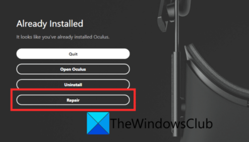 SteamVR Error 1114, There is a problem with Oculus runtime installation