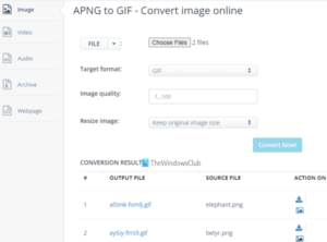 How to convert Animated PNG to GIF on Windows PC