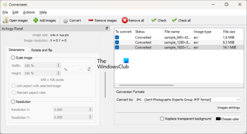 How to convert EXR to JPG on Windows 11/10