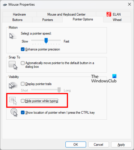 Mouse pointer keeps changing to an arrow with a vertical scroll bar