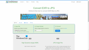 How to convert EXR to JPG on Windows 11/10