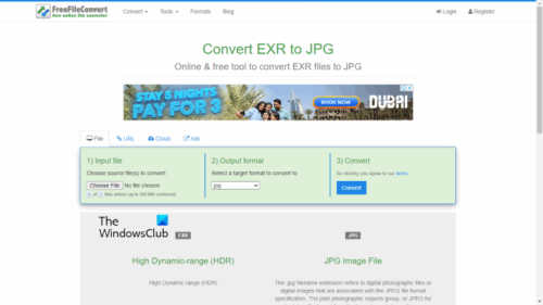 How to convert EXR to JPG on Windows 11/10