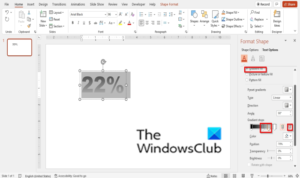 How to fill an area of Text or Shape by a percentage in PowerPoint