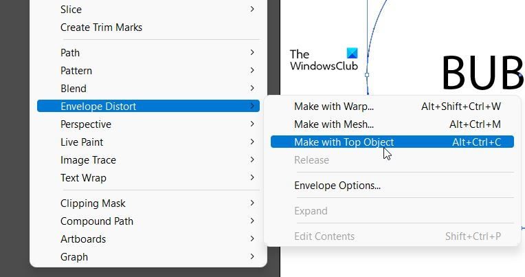 How to warp and convert Text to Shape in Illustrator
