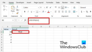 How to use the ISEVEN function in Excel
