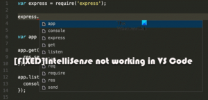 IntelliSense not working in VS Code