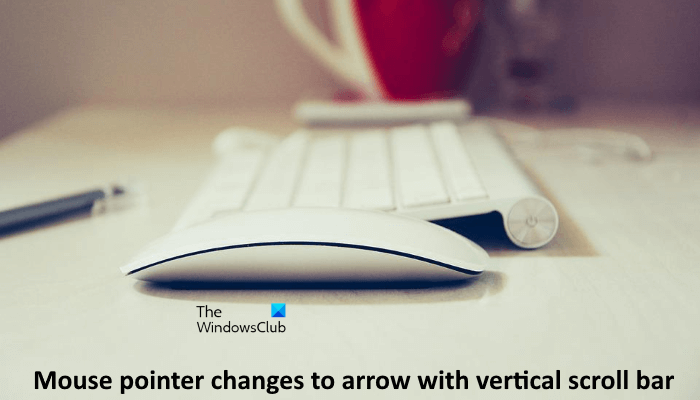 Le Pointeur De La Souris Se Transforme En Flèche Avec Une Barre De ...