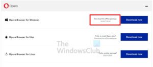 An error occurred while attempting to install Opera