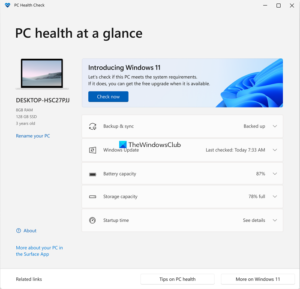 How to check Computer Health in Windows 11/10