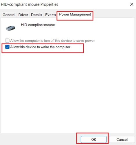How to Block or Allow Keyboard or Mouse to wake Computer