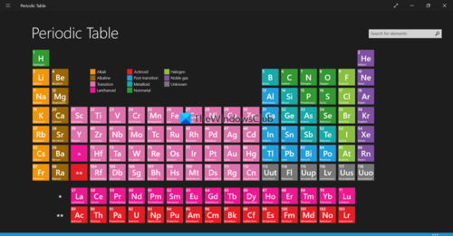 Periodic Table app for Windows 11/10 PC