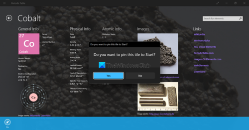 Periodic Table app for Windows 11/10 PC